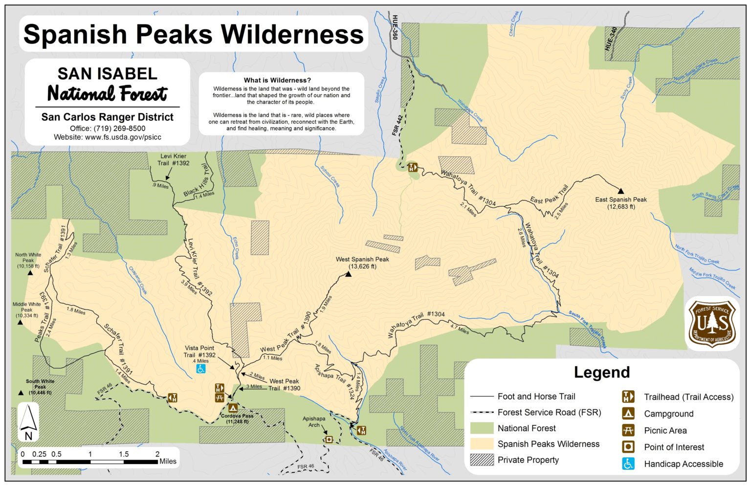 Spanish Peaks Wilderness Area - La Veta Trails